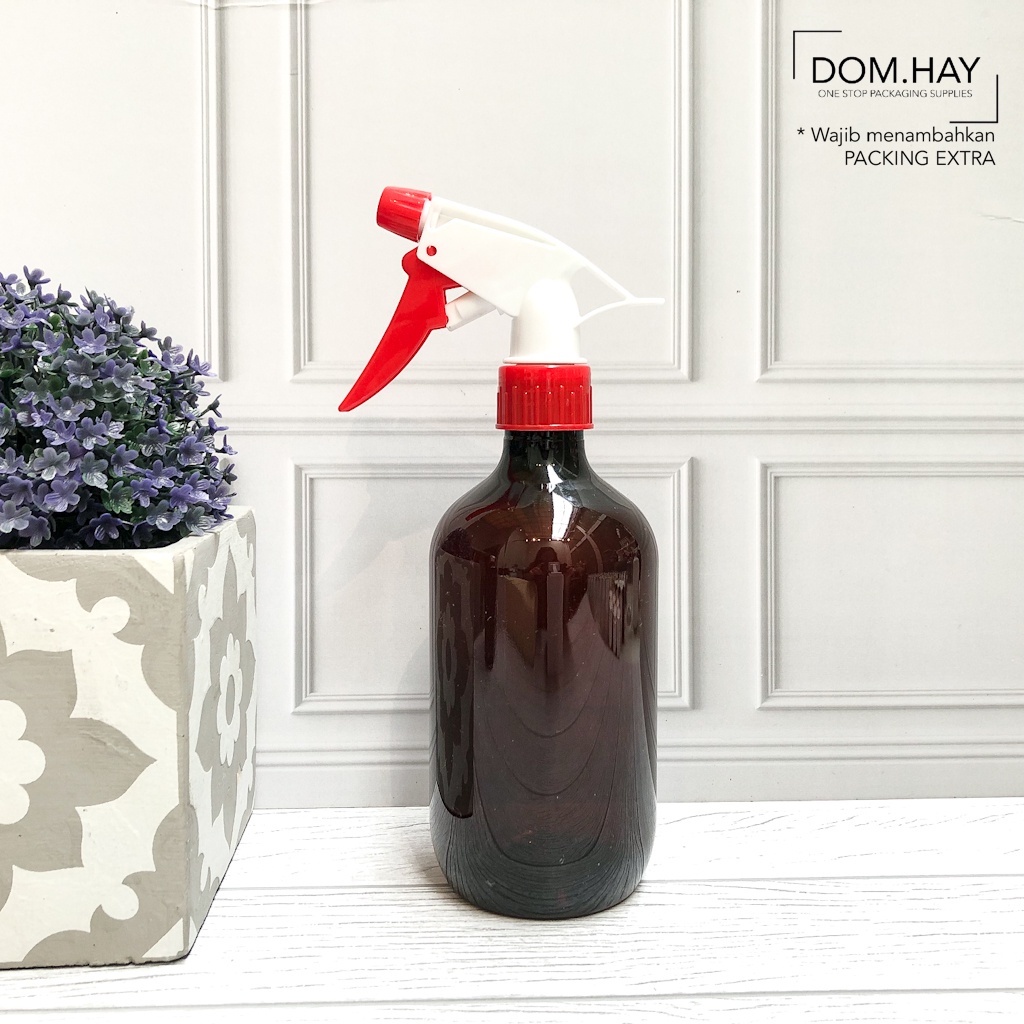 Jual 500ml Botol Trigger Spray Putih Merah Mada Plastik PET Botol ...