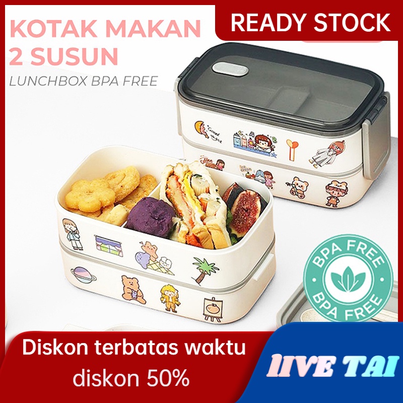 Jual Lunch Box Double-Layer Kotak Makan Siang Premium Tempat Makan ...