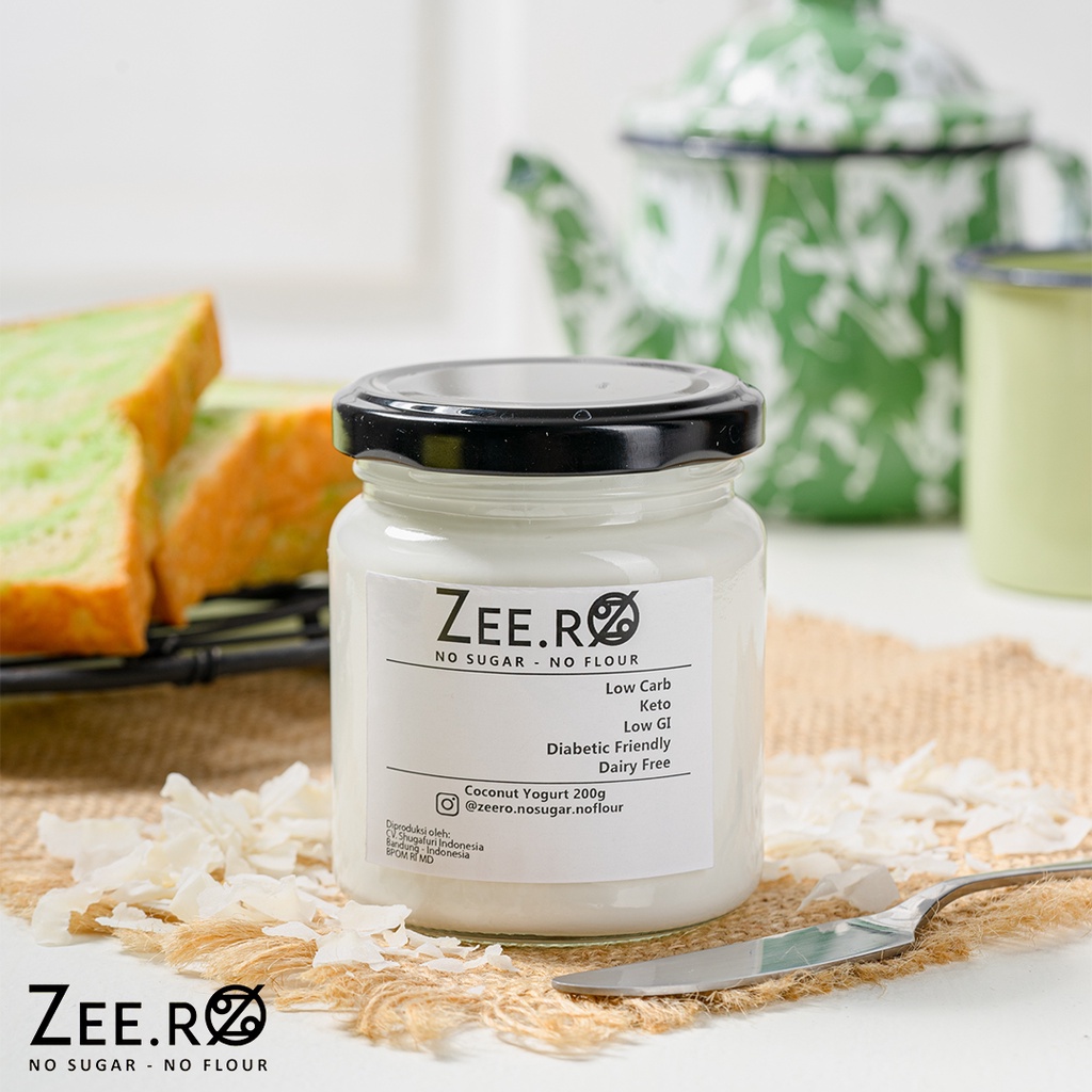 Jual Zeero Coconut Yogurt/No Sugar/Low Carb/DairyFree /Keto/GlutenFREE ...