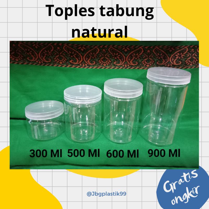 Jual Toples tabung natural 300,500,600,900 ml | Shopee Indonesia