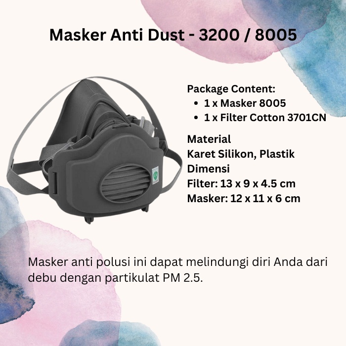 Jual Masker Gas Respirator Full Face / Masker Cat Safety Industrial ...