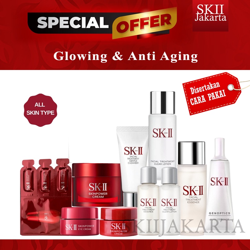 Jual SKII SK II PAKET GLOWING MENCERAHKAN DAN ANTI AGING PITERA SET | Shopee Indonesia
