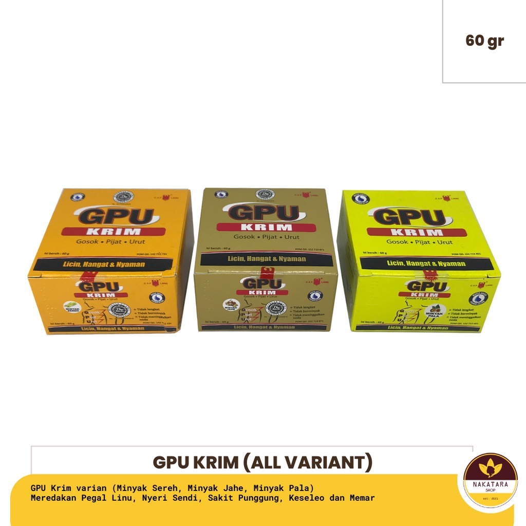 Jual GPU KRIM UKURAN 60 GRAM (KECIL) | Shopee Indonesia