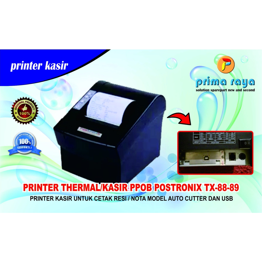 Jual Printer Kasir Postronix TX-98 Thermal 80MM Sudah Auto Cut, USB ...