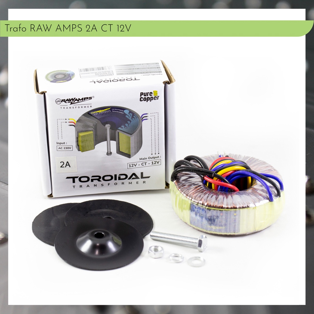 Jual Trafo Toroidal Donat RAW AMPS 2A 2 Ampere CT 12V 12 Volt | Shopee ...