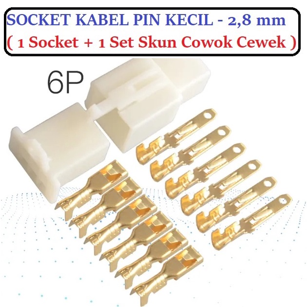 Jual Soket Socket Konektor Kabel 1 2 3 4 6 9 PIN KECIL 1 SET | Shopee ...