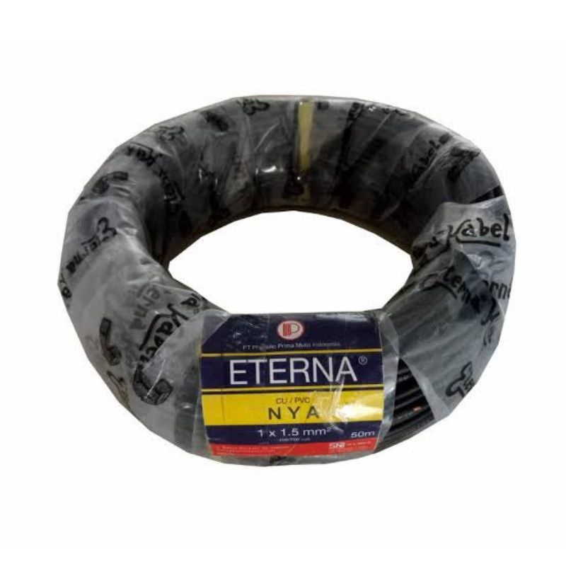Jual Kabel Eterna Nya 1x2,5mm Hitam- Kabel Listrik Eterna Kawat Tunggal 1x2,5 Hitam (Harga Per ...