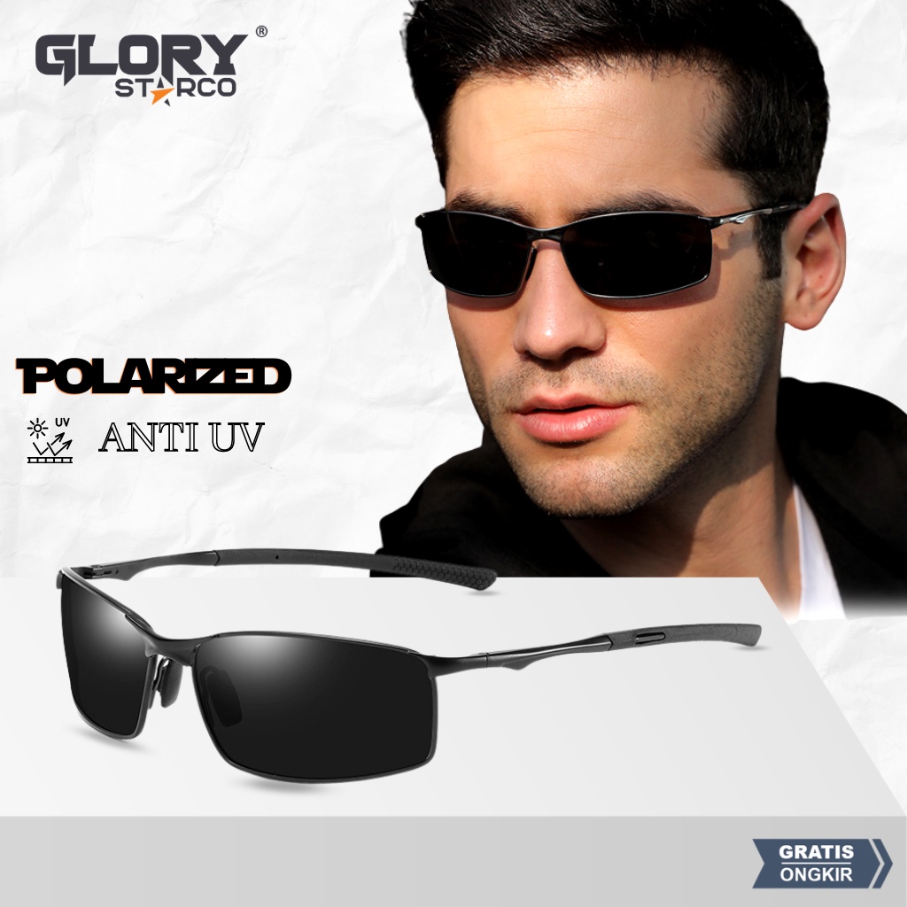 Jual Kacamata Mengemudi Anti Silau Polarized Anti UV Pria Wanita Frame Metal | Shopee Indonesia