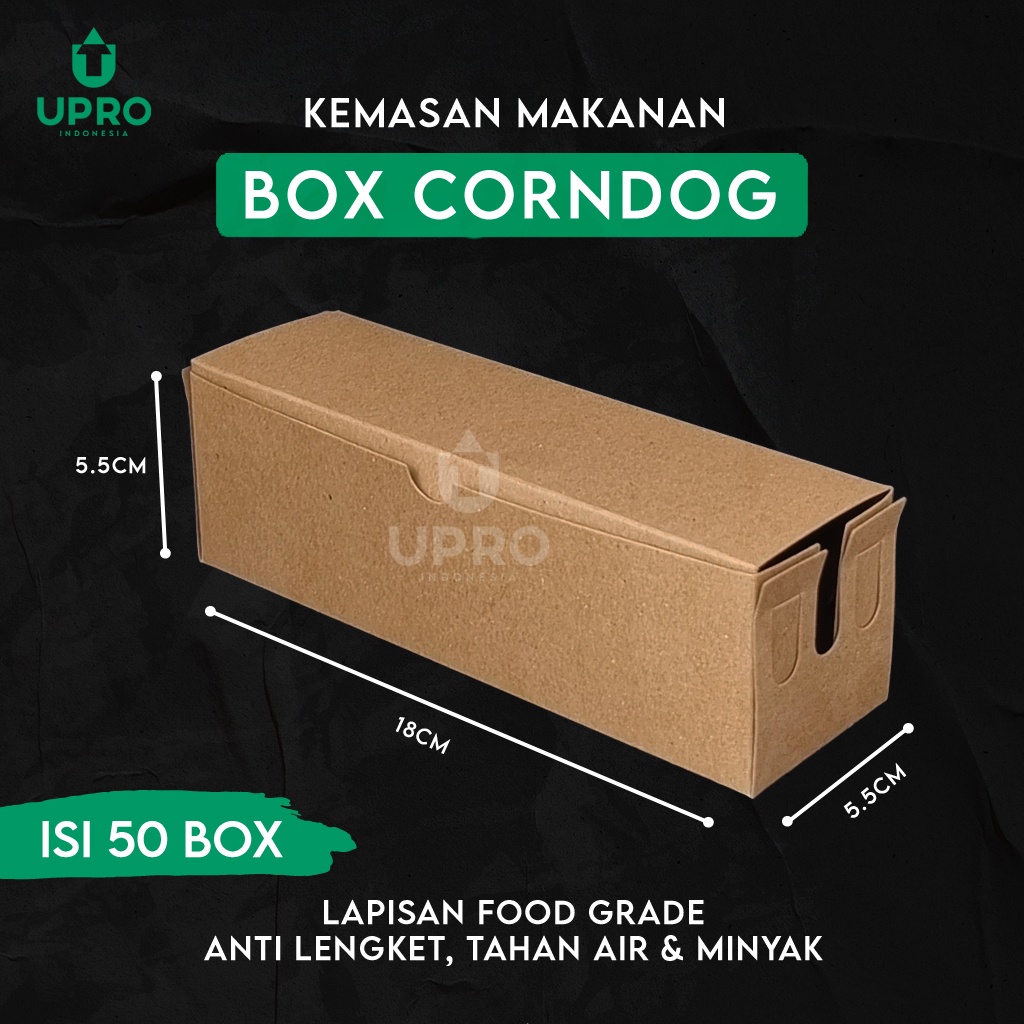 Jual Box Corndog Isi 50 Dus Take Away Dine In Laminasi Tebal 290 gsm ...