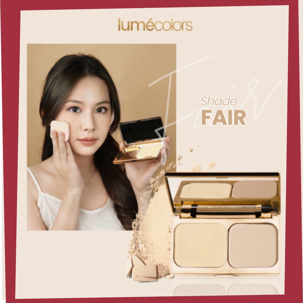 Jual Lumecolors Compact Powder Shade Fair Two Way Cake with Oil Control ...