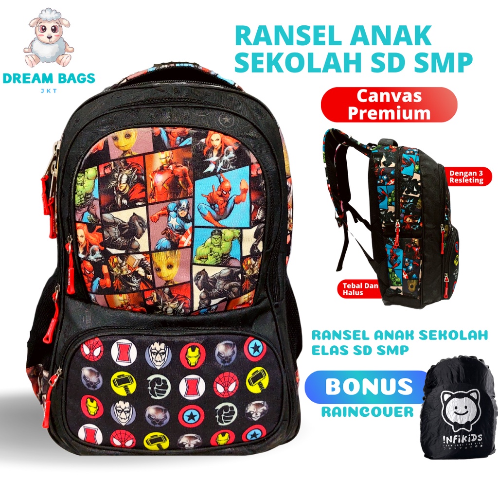 Jual Dream Bags - Tas Sekolah Anak Laki Laki SD SMP DB 1822 - Tas Ransel Anak Laki SD - Tas Anak ...