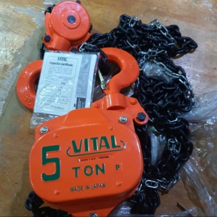 Jual Terlaris Chain Chain Block Vital 5 Ton Katrol Takel Rantai Manual ...