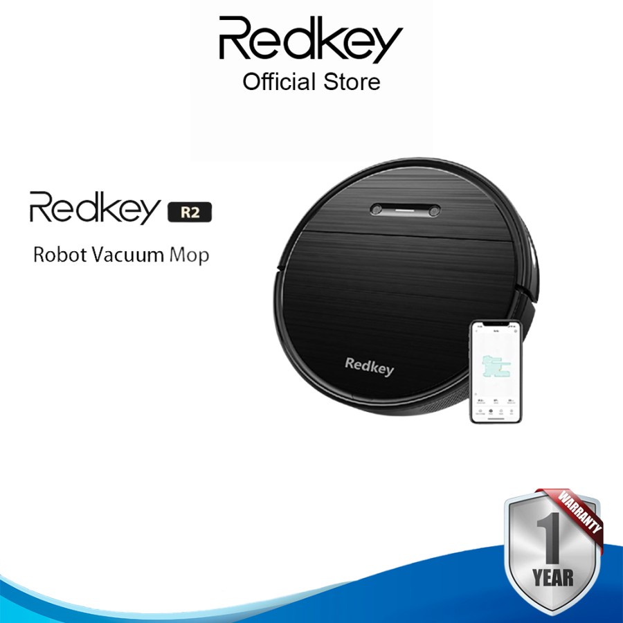 Jual Redkey R2 Robot Vacuum Cleaner Sweeping Mopping 2500pa Remote ...