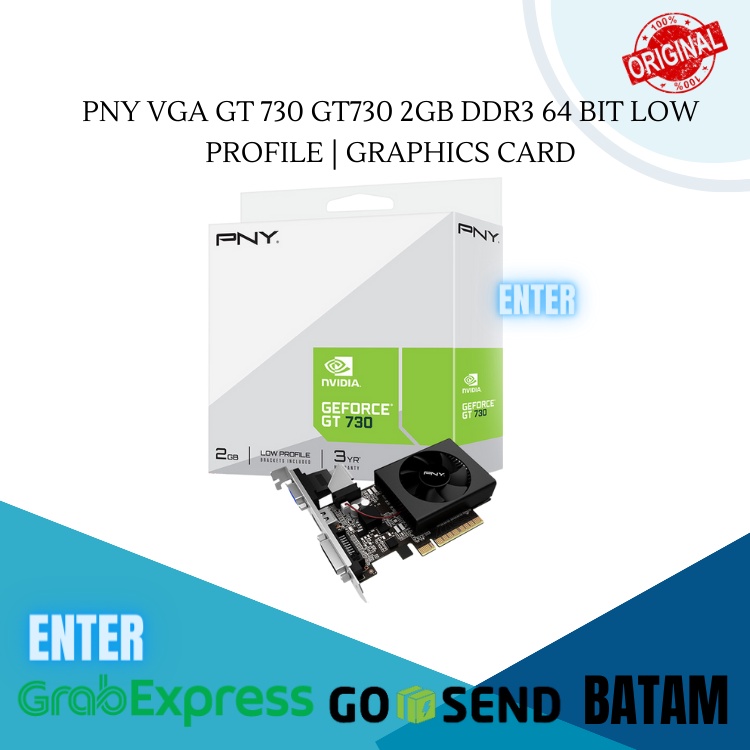 Jual PNY VGA GT 730 GT730 2GB DDR3 64 BIT LOW PROFILE | GRAPHICS CARD | Shopee Indonesia