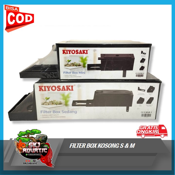 Jual BOX FILTER AKUARIUM KIYOSAKI SIZE (S & M) / FILTER ATAS / BOX ...