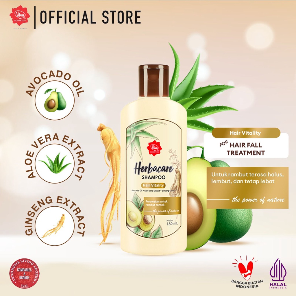 Jual Viva Herbacare Shampoo - 180ml (tersedia 3 variant) | Shopee Indonesia