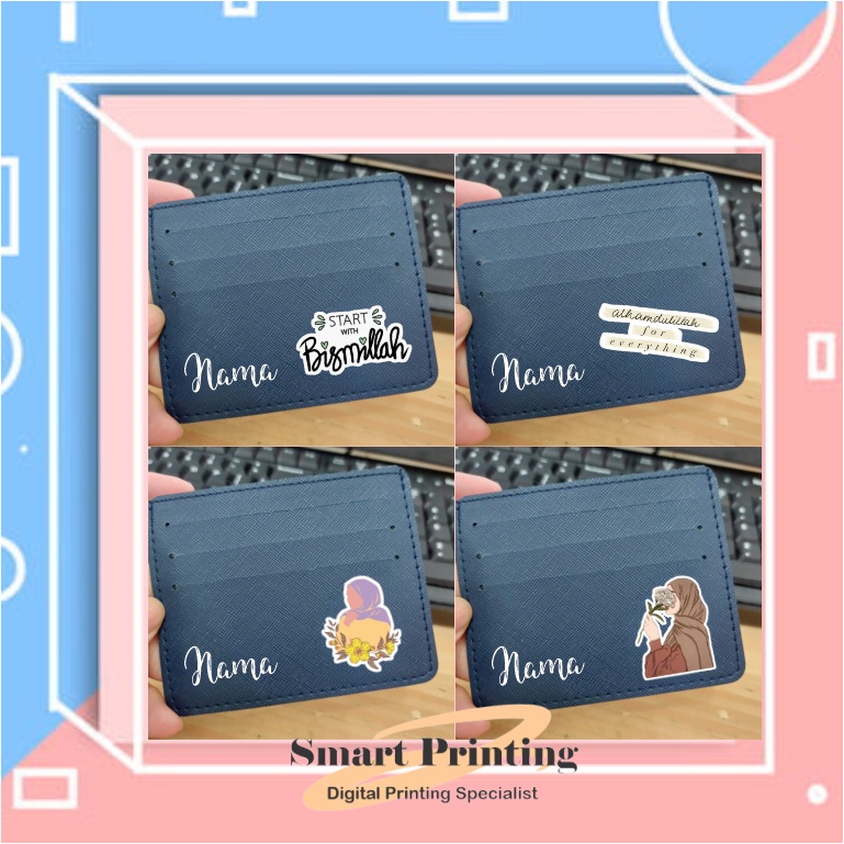 Jual DOMPET KARTU / CARD WALLET DESIGN ROHANI MUSLIM FREE TULIS NAMA ...