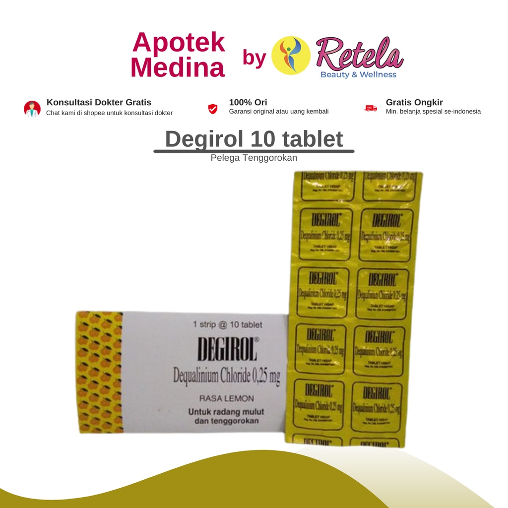 Jual DEGIROL LOZENGES 1 STRIP 10 TABLET | Shopee Indonesia