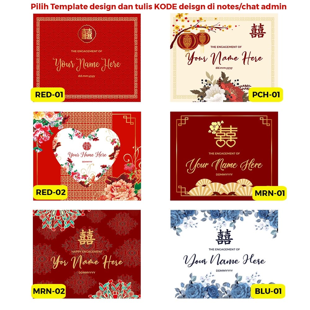 Jual Custom Label Sangjit Stiker Paper belt Sangjitan / Teapai ...