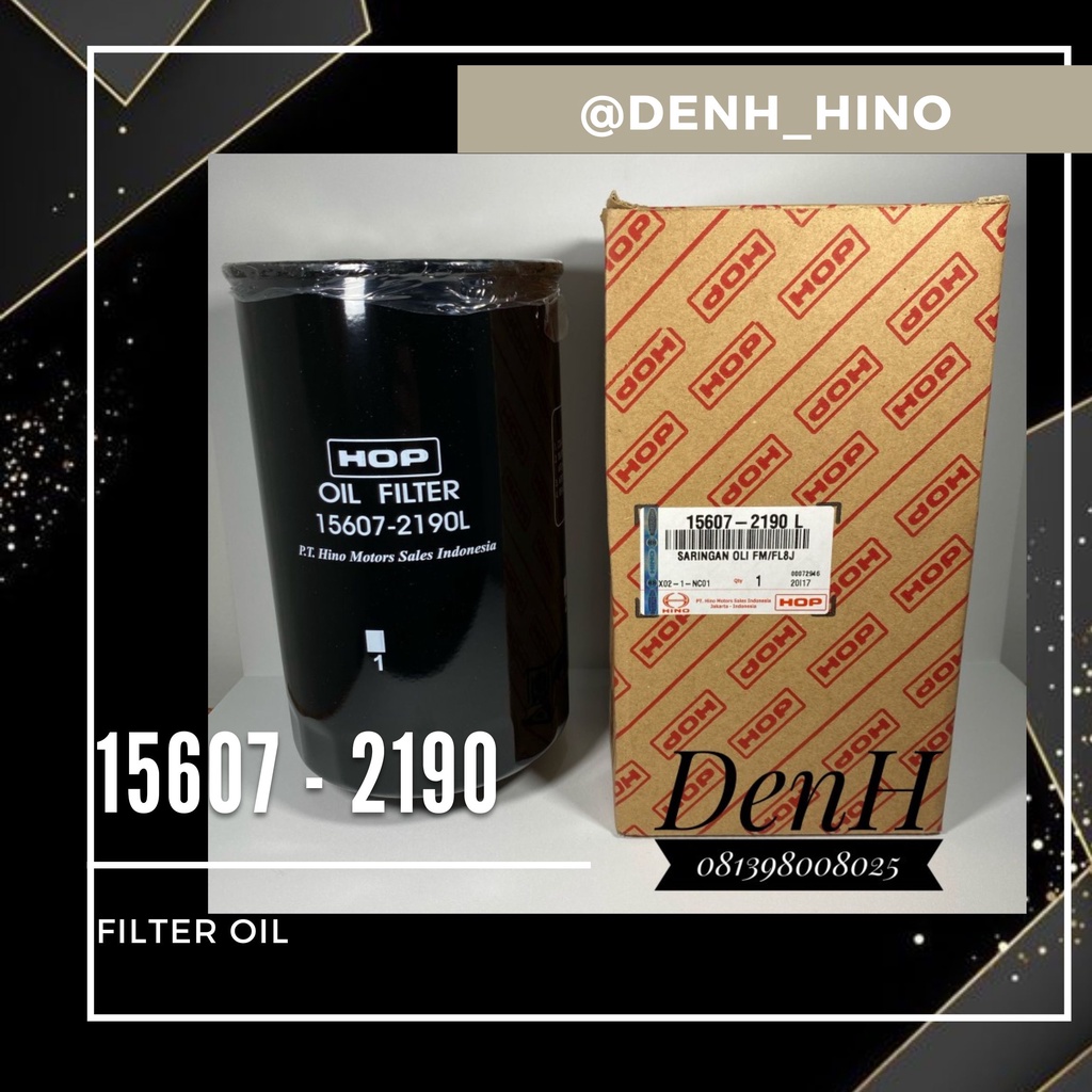 Jual 15607-LCB90 Filter Oli / Saringan Oli Hino Asli HOP ATAU 15607 ...