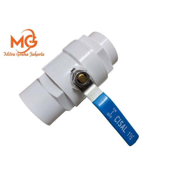 Jual MDN Ballvalve Ball Valve Stop Kran 11/2" Inchi PVC Polos gg STAINLESS MGJ | Shopee Indonesia