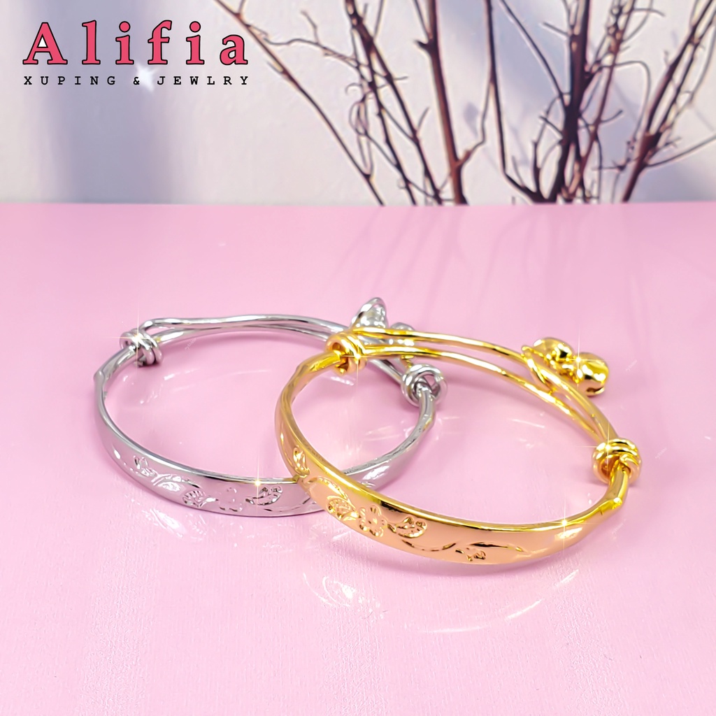 Jual Gelang Tangan Lonceng Kerincing Xuping Anak Bayi Gold | Shopee ...