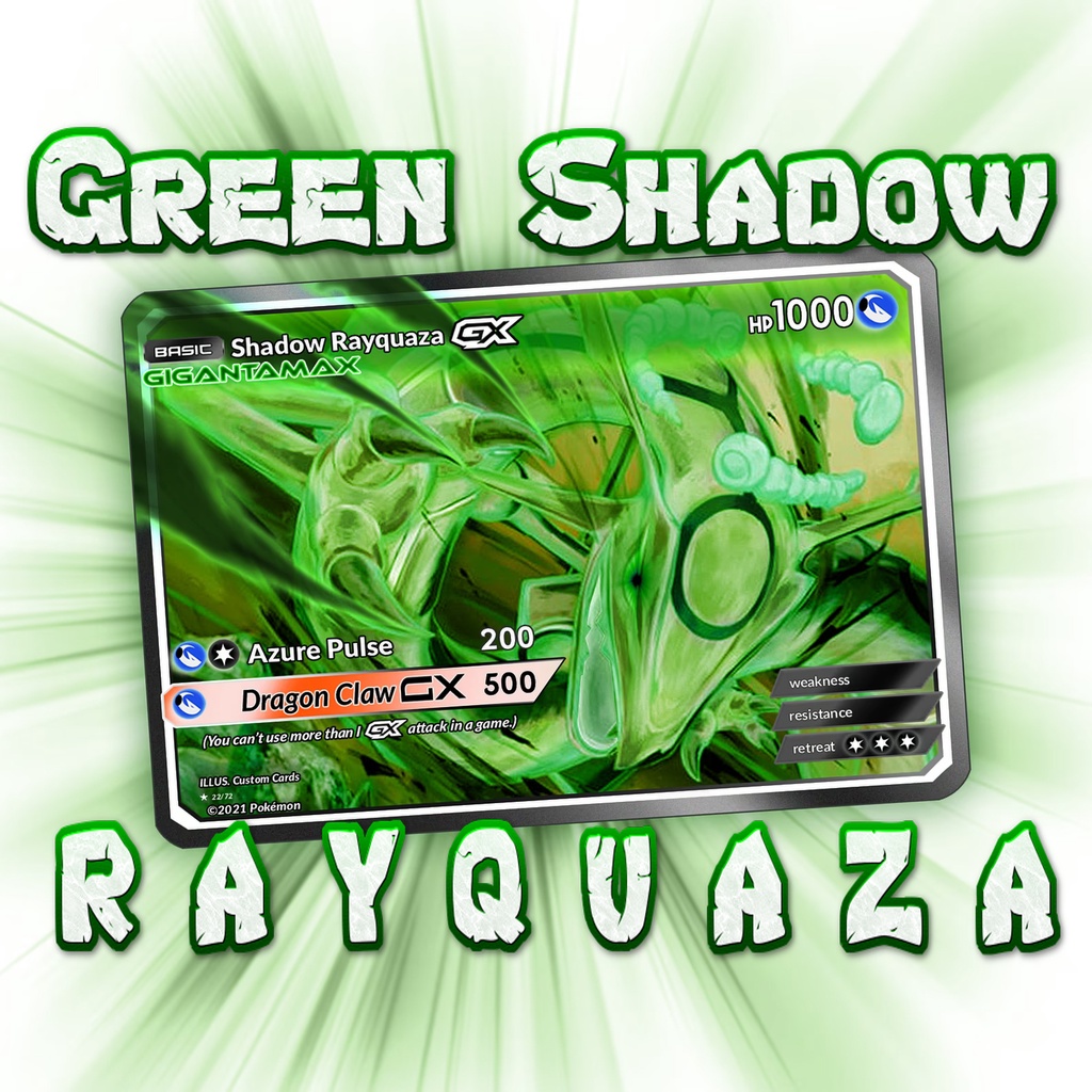 Jual KARTU POKEMON TCG RAINBOW HOLOGRAM ENGLISH VERSION SHA-DOW GREEN ...