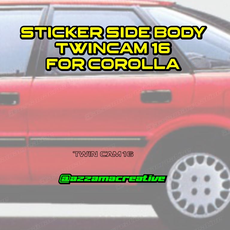 Jual Sticker side body TWINCAM 16 Stiker Toyota Corolla | Shopee Indonesia