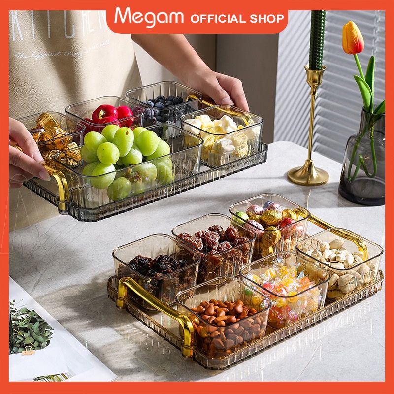 Jual Megam Nampan Toples Snack/Makanan/Permen Box Kontainer Cemilan ...