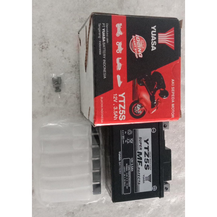 Jual Aki Batre Battery YUASA YTZ5S GTZ5S 12V 3,5Ah / Aki Batre Battery | Shopee Indonesia