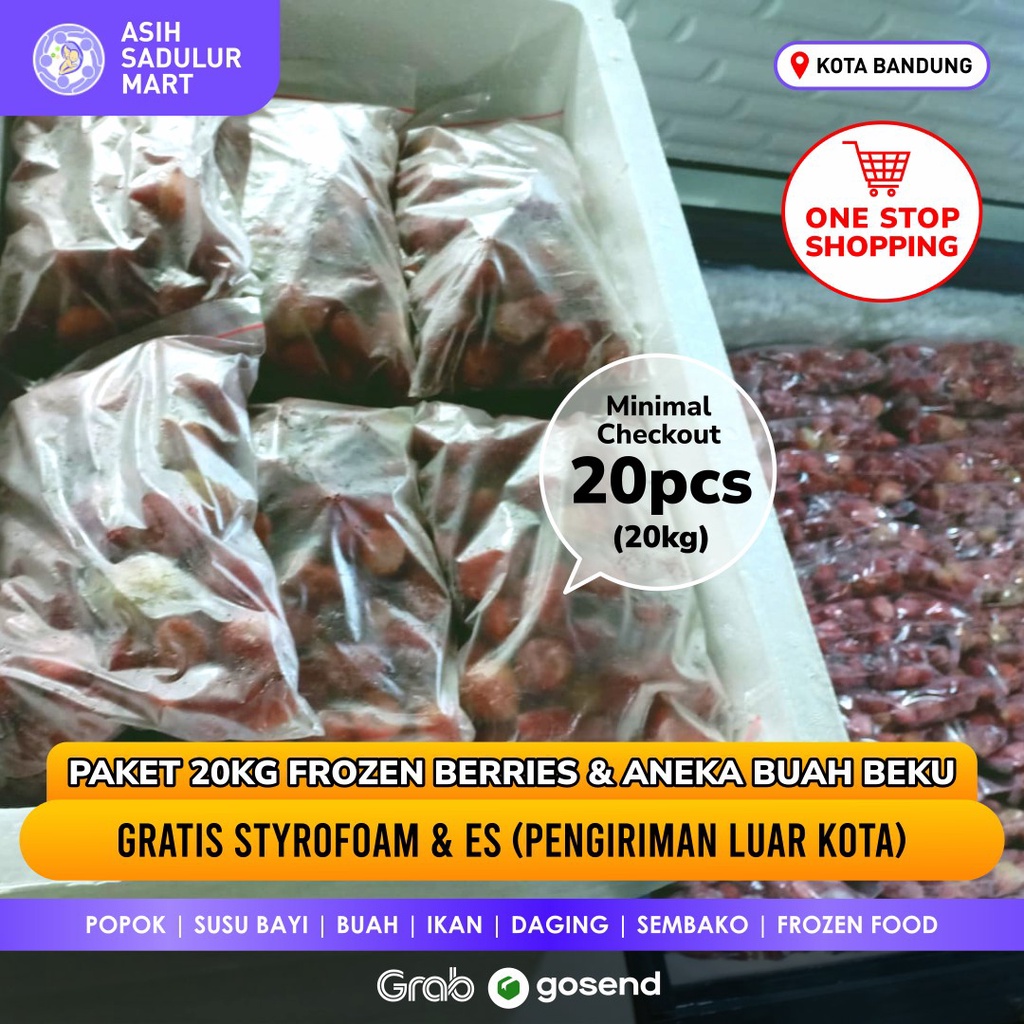 Jual Frozen Berry dan Aneka Buah Beku 20kg Paket Luar Kota / Bandung ...