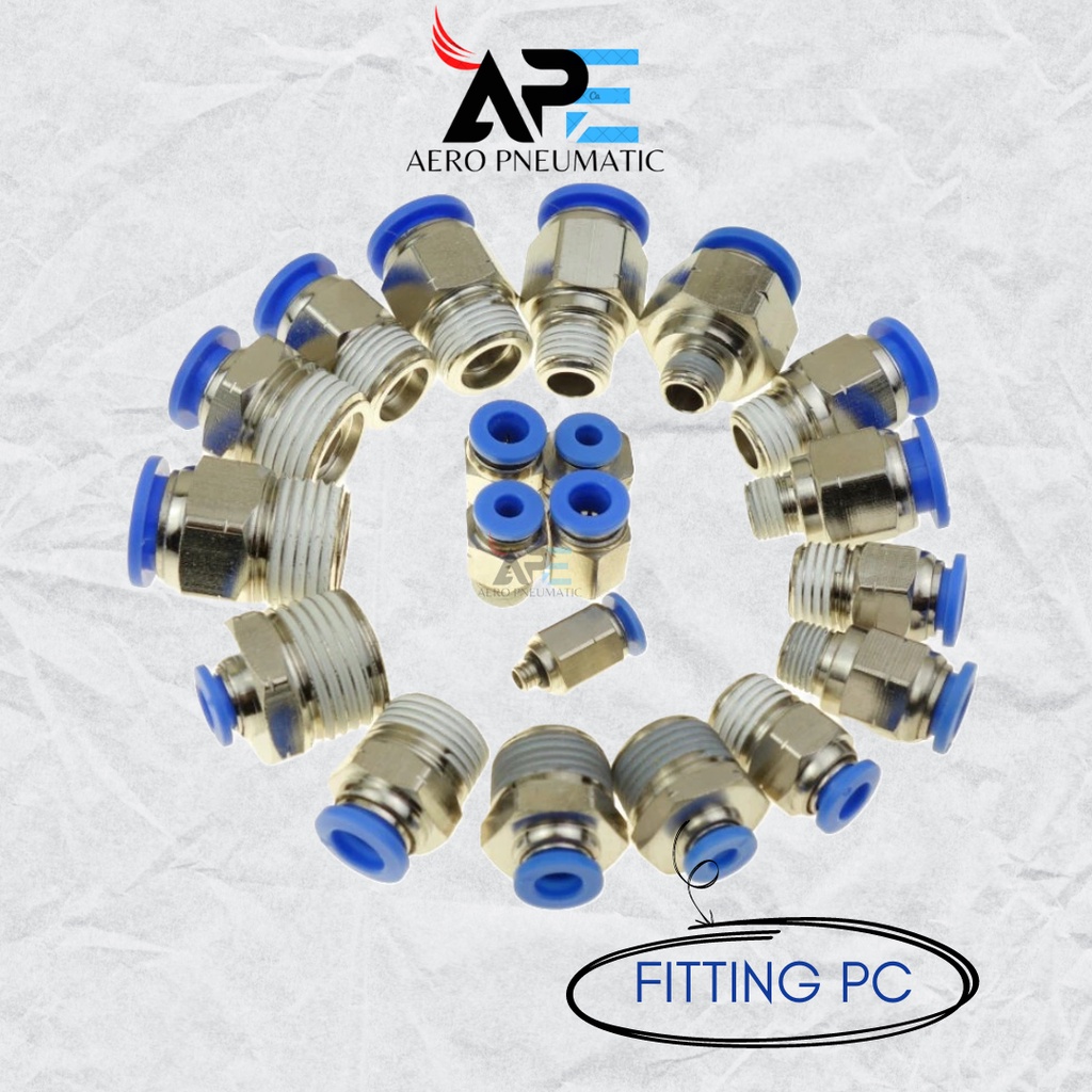 Jual PC 6 FITTING SELANG 6MM PUSH IN PNEUMATIC LURUS / STRAIGHT PC-06 ...