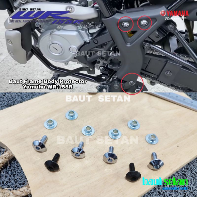 Jual Baut Cover Frame Protector Yamaha WR155 | Shopee Indonesia