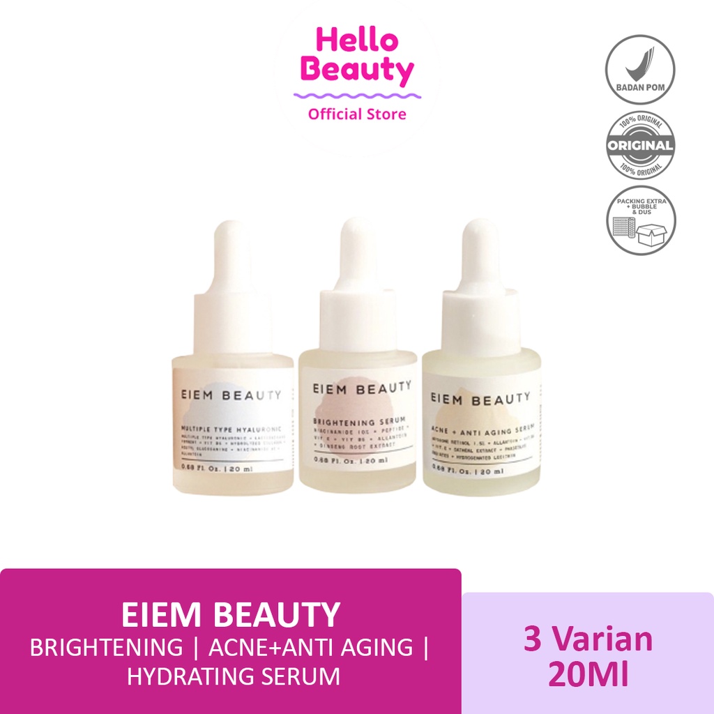 Jual EIEM BEAUTY BRIGHTENING | ACNE+ANTI AGING | HYDRATING SERUM 20ML ...