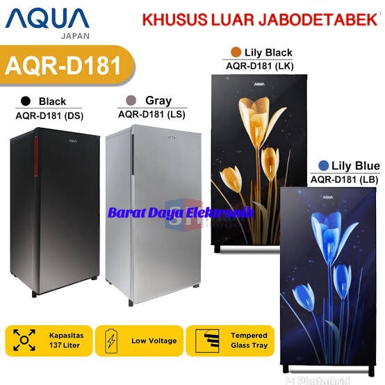 Jual KULKAS 1 PINTU AQUA AQR 181 KHUSUS LUAR JABODETABEK | Shopee Indonesia