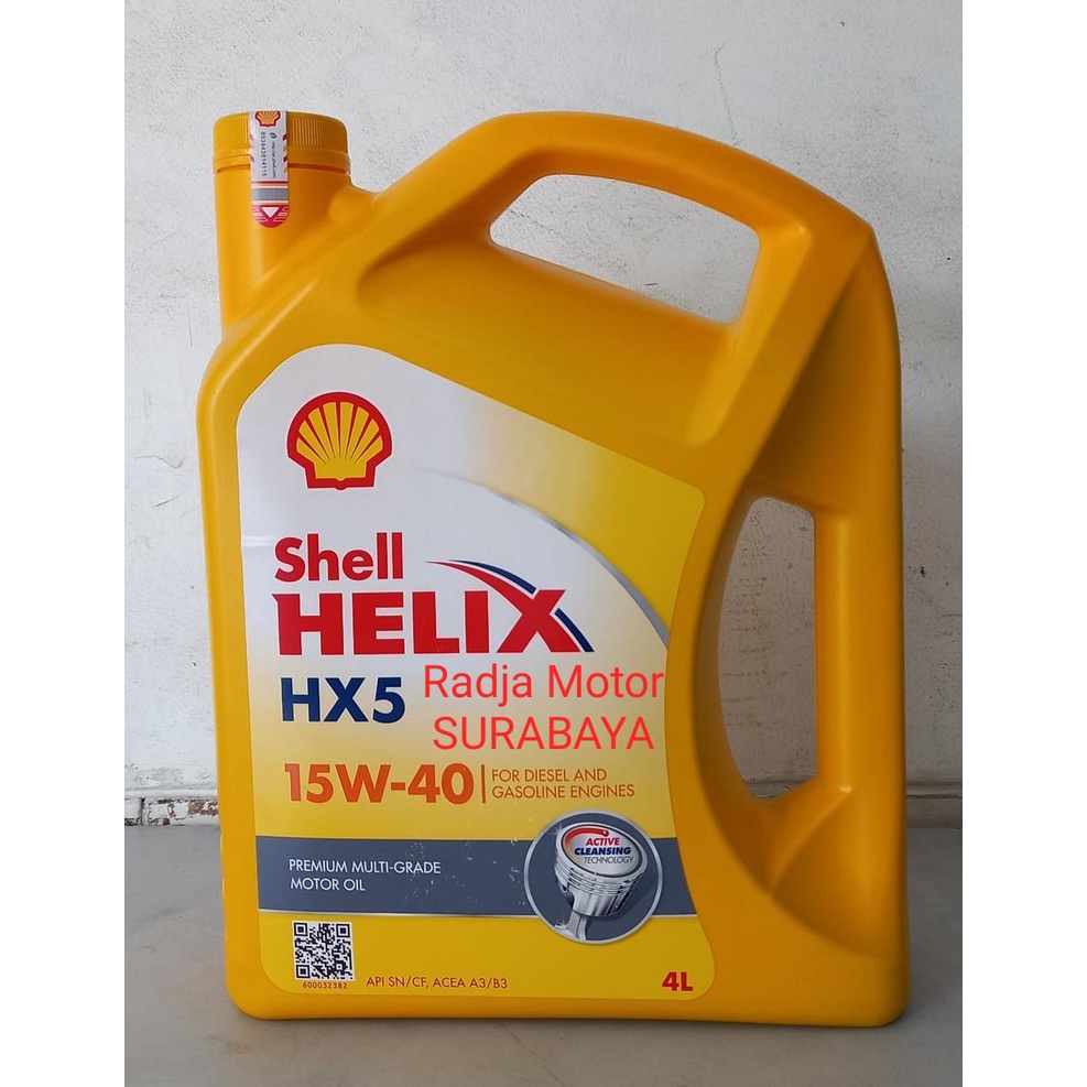 Jual Oli Mesin Shell Helix HX5 15W-40 4L 4 Liter Jaminan ORI ASLI ...