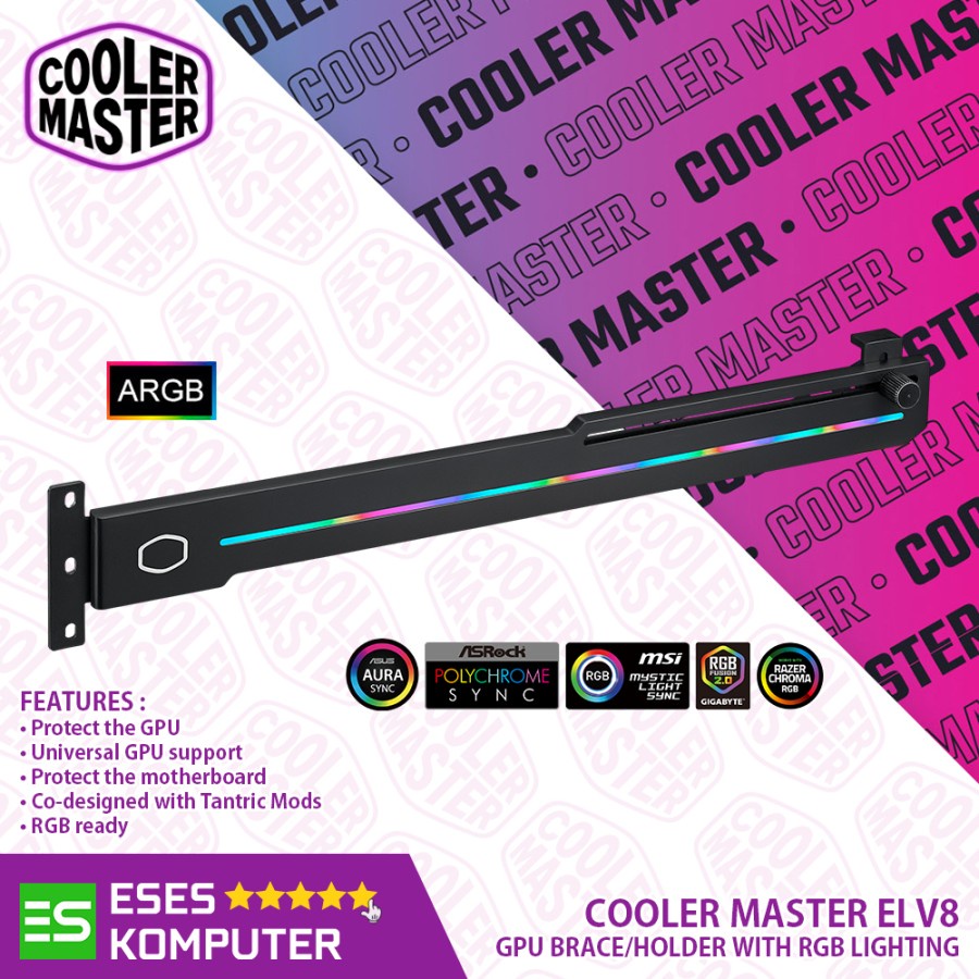 Jual Cooler Master ELV8 ARGB GPU HOLDER BRACKET SUPPORT | Shopee Indonesia