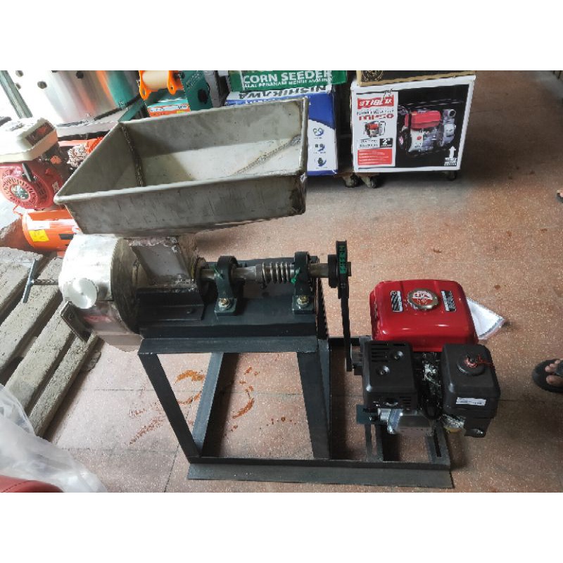 Jual Mesin Giling Cabe 8 Inci + Mesin Bensin 7HP | Shopee Indonesia