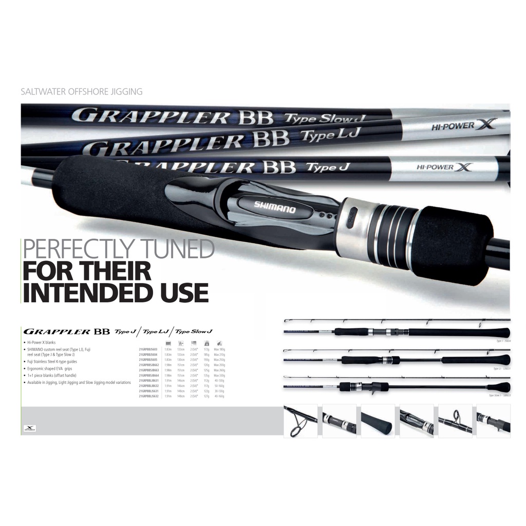 Jual Shimano Grappler BB Type J LJ SJ C Jigging Light Slow Casting 2021 Rod | Shopee Indonesia
