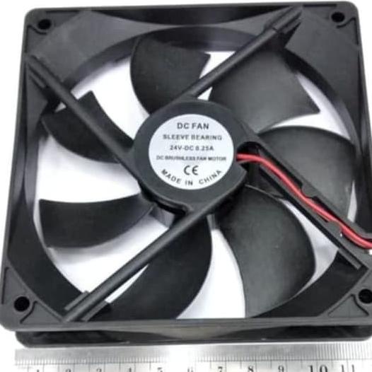 Jual cooling fan exhaust fan kipas pendingin dc 24v 12x12 12 cm 24 volt ...