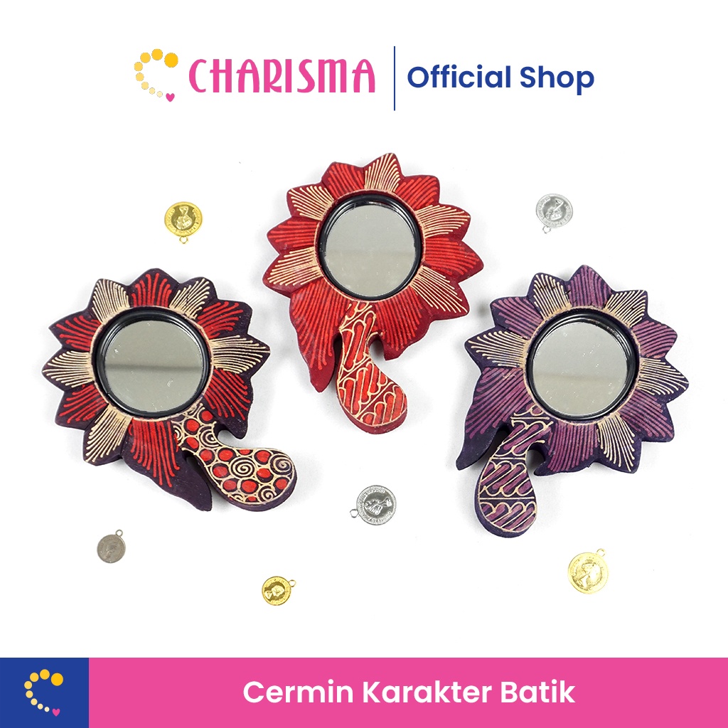 Jual Charisma Cermin Karakter Batik - Cermin Tangan Kayu Batik / Cermin ...