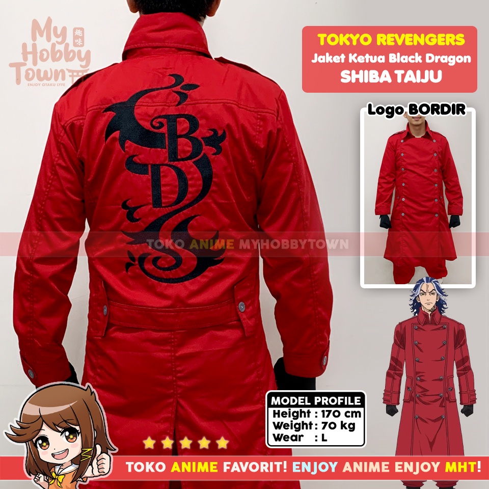 Jual Jaket Parka Jubah Black Dragon Red Merah Tokyo Revengers Taiju ...