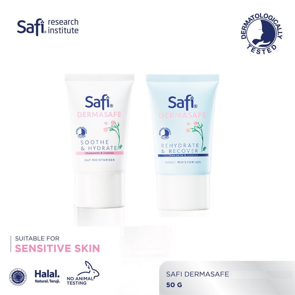 Jual SAFI Dermasafe Soothe & Hydrate Day Moisturizer 50g | Rehydrate ...