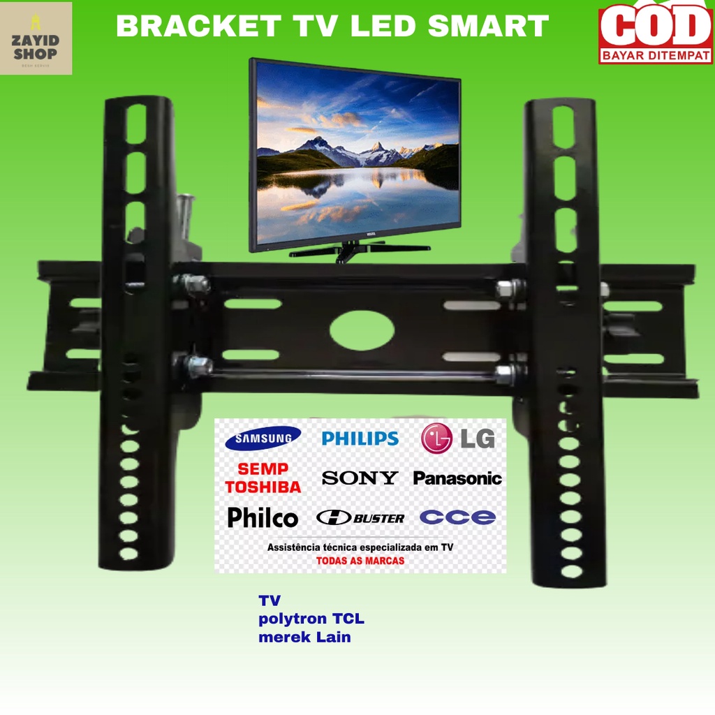 Jual Bracket breket TV LED dan LCD 17" 24 32 43 50 inch samsung polytron tv universal tv sharp ...