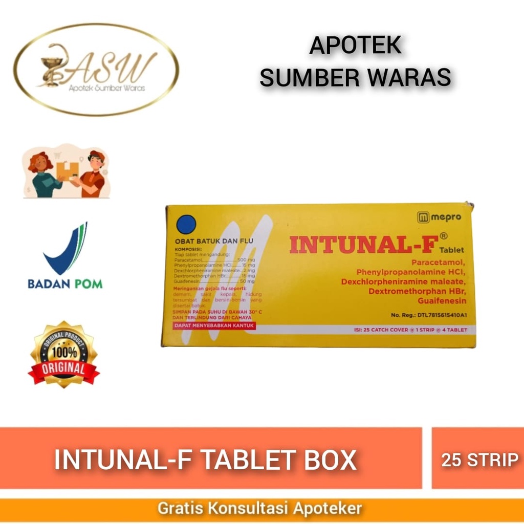 Jual INTUNAL FORTE BOX ISI 25 STRIP / OBAT BATUK & PILEK | Shopee Indonesia