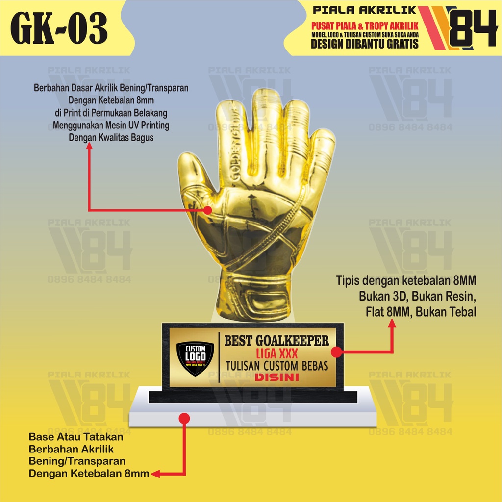 Jual PIALA KIPER, PIALA KIPER TERBAIK, PIALA GOALKEEPER, TROPHY KIPER ...