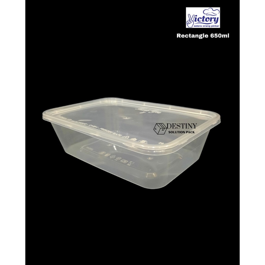 Jual Thinwall Victory Rectangle 650ml (1 pack isi 25 pcs) | Shopee ...