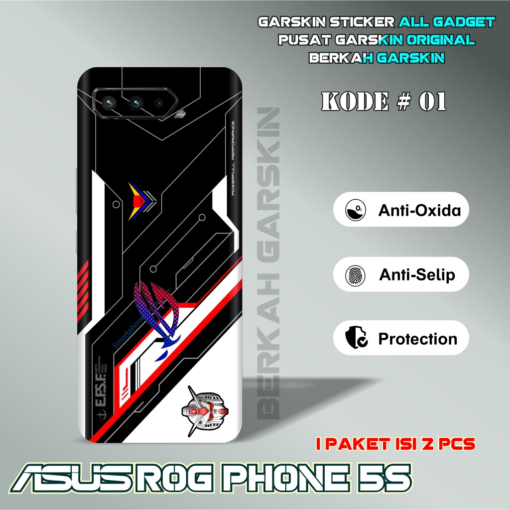 Jual (Isi 2 Pcs) Garskin Stiker Asus rog Phone 5s Motif 1-5 Bisa ...