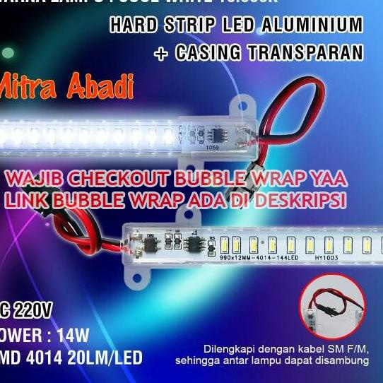 Jual ORIGINAL% Hard Strip LED SMD 4014 14W Cool White AC 220V + Casing ...