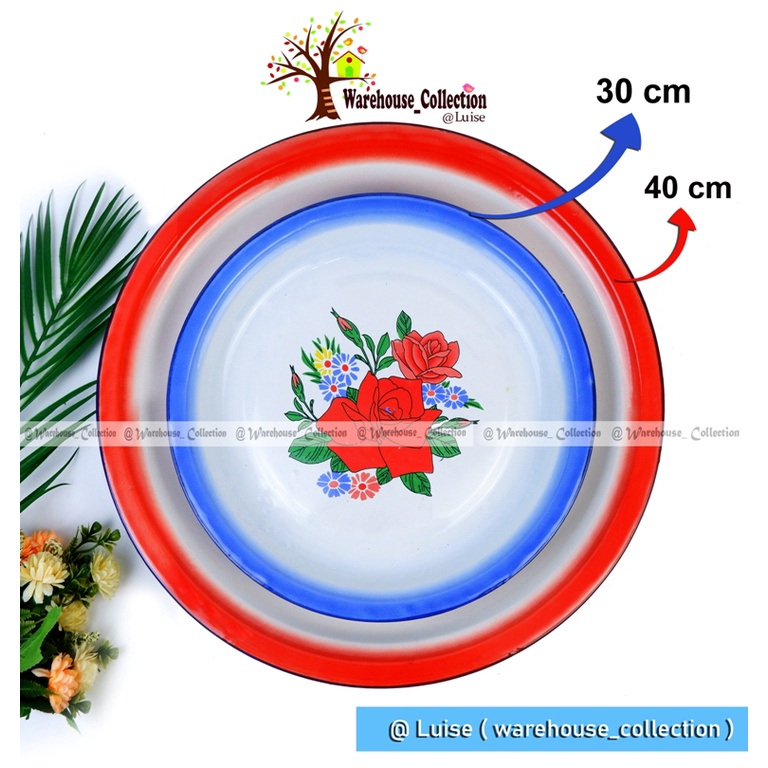 Jual LOYANG LAPIS 30 CM KEMBANG / NAMPAN ENAMEL KEMBANG / NAMPAN ENAMEL ...